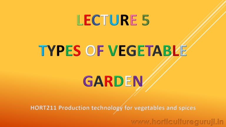 Types of Vegetable Garden PPT - Horticulture Guruji