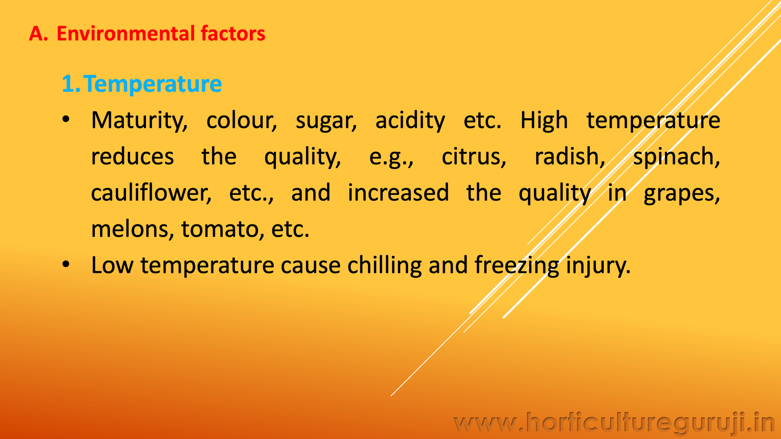 Pre-harvest Factors Affecting Postharvest Quality PPT - Horticulture Guruji