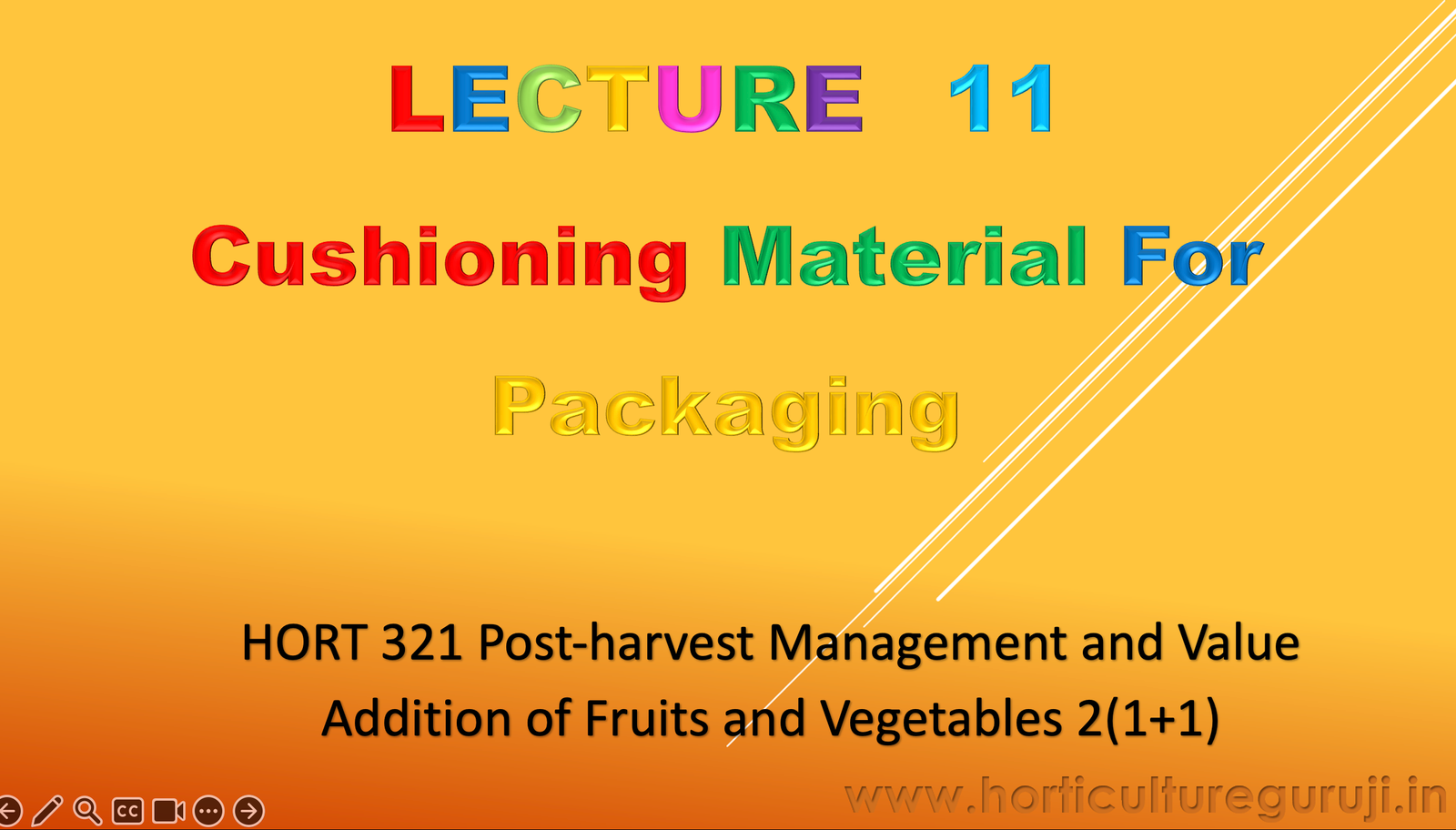 Cushioning Material For Packaging PPT - Horticulture Guruji