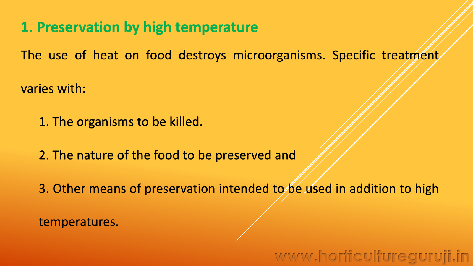 Methods of Food Preservation PPT - Horticulture Guruji