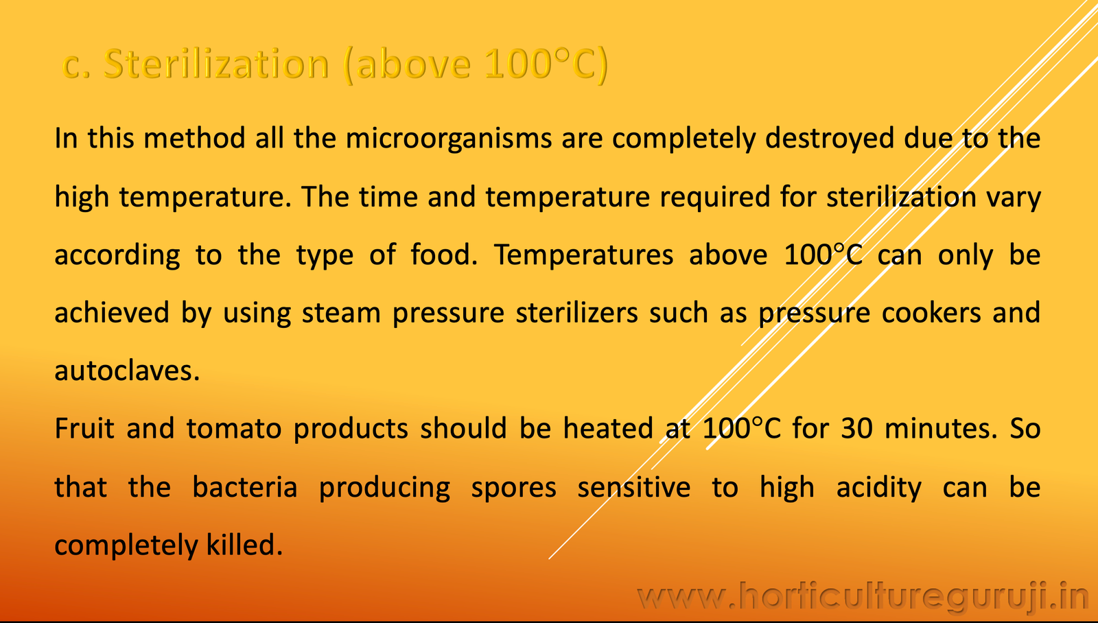 Methods of Food Preservation PPT - Horticulture Guruji
