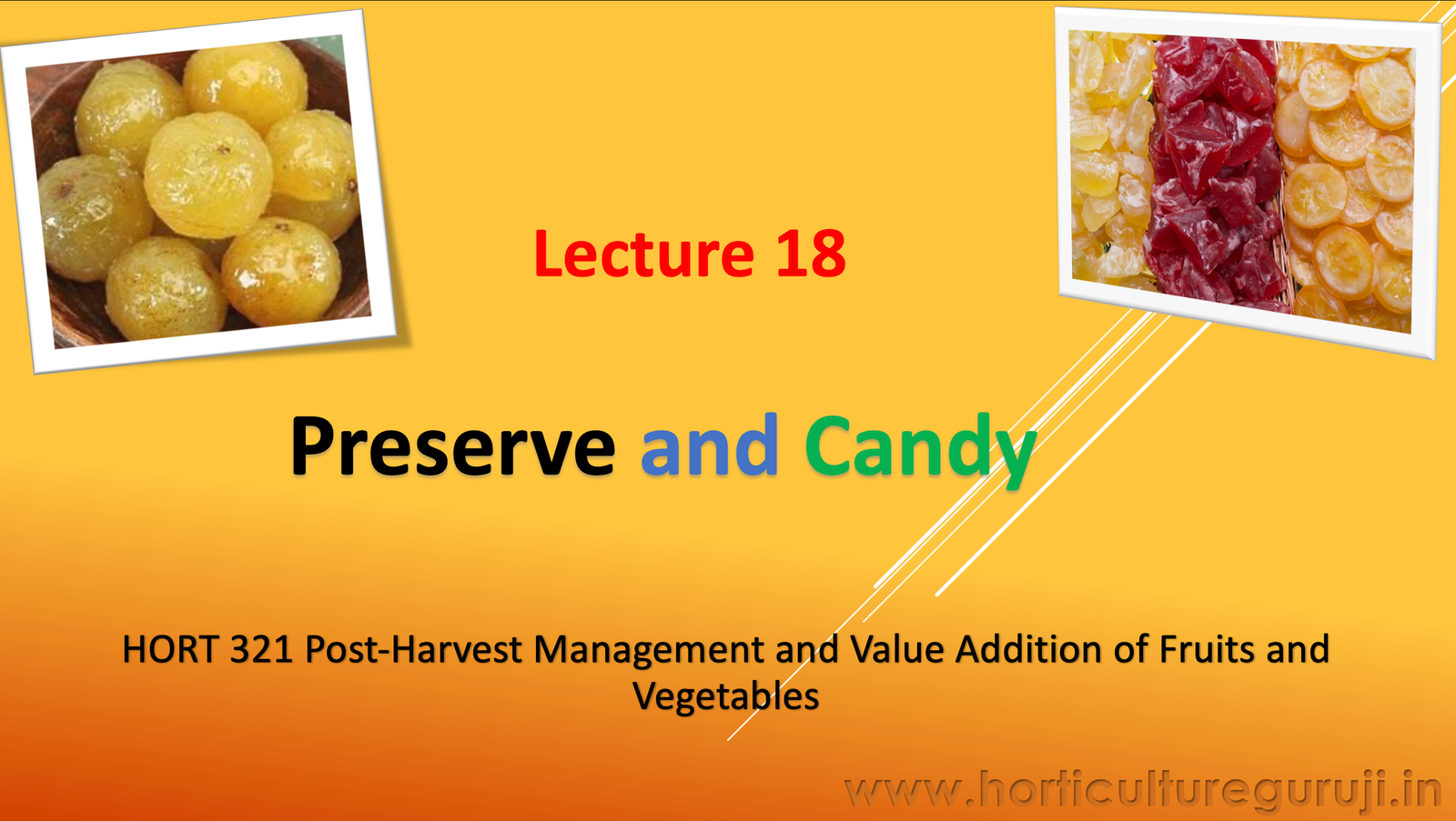 Preserve and Candy PPT - Horticulture Guruji