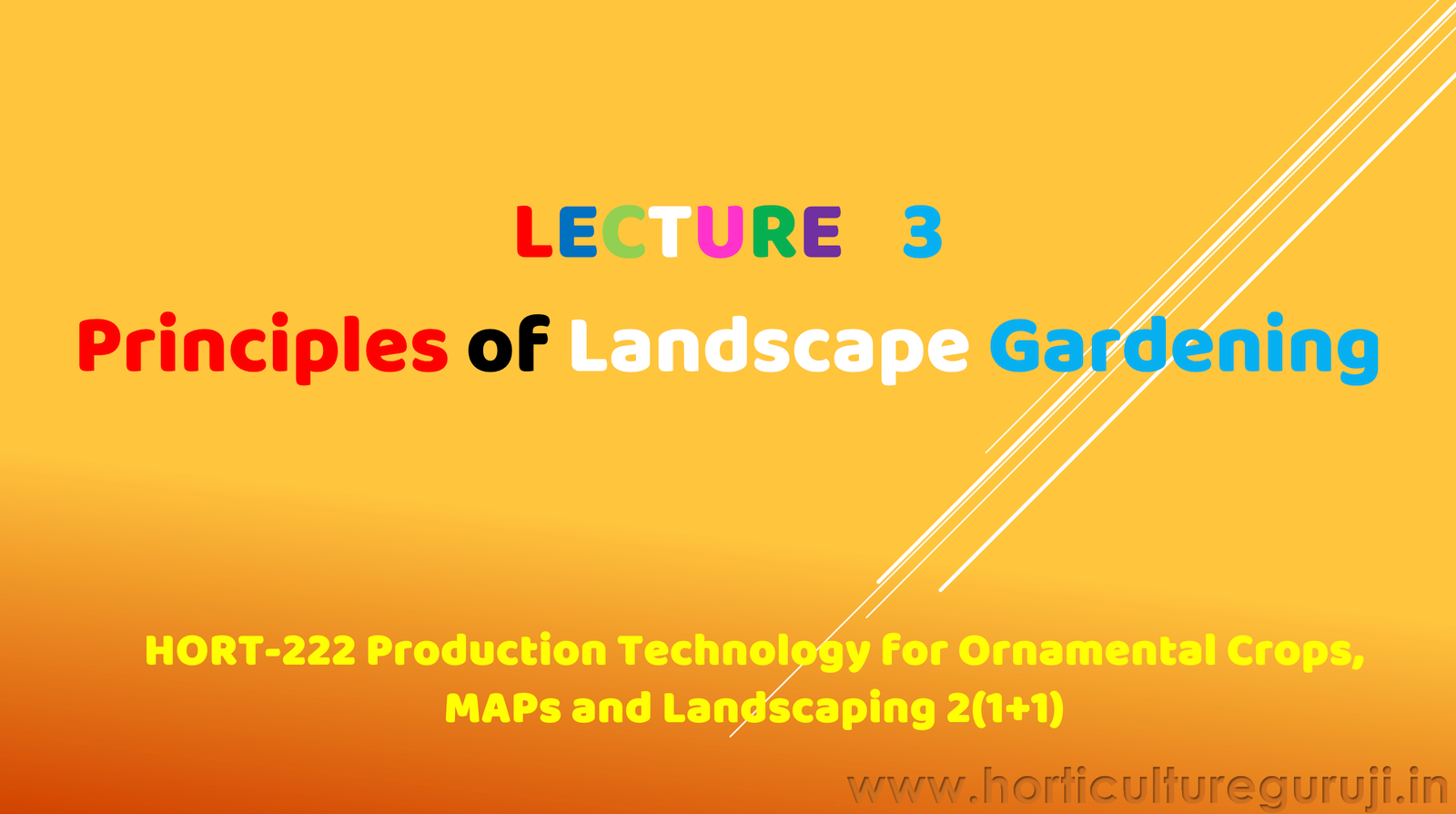 Principles of Landscape Gardening PPT - Horticulture Guruji
